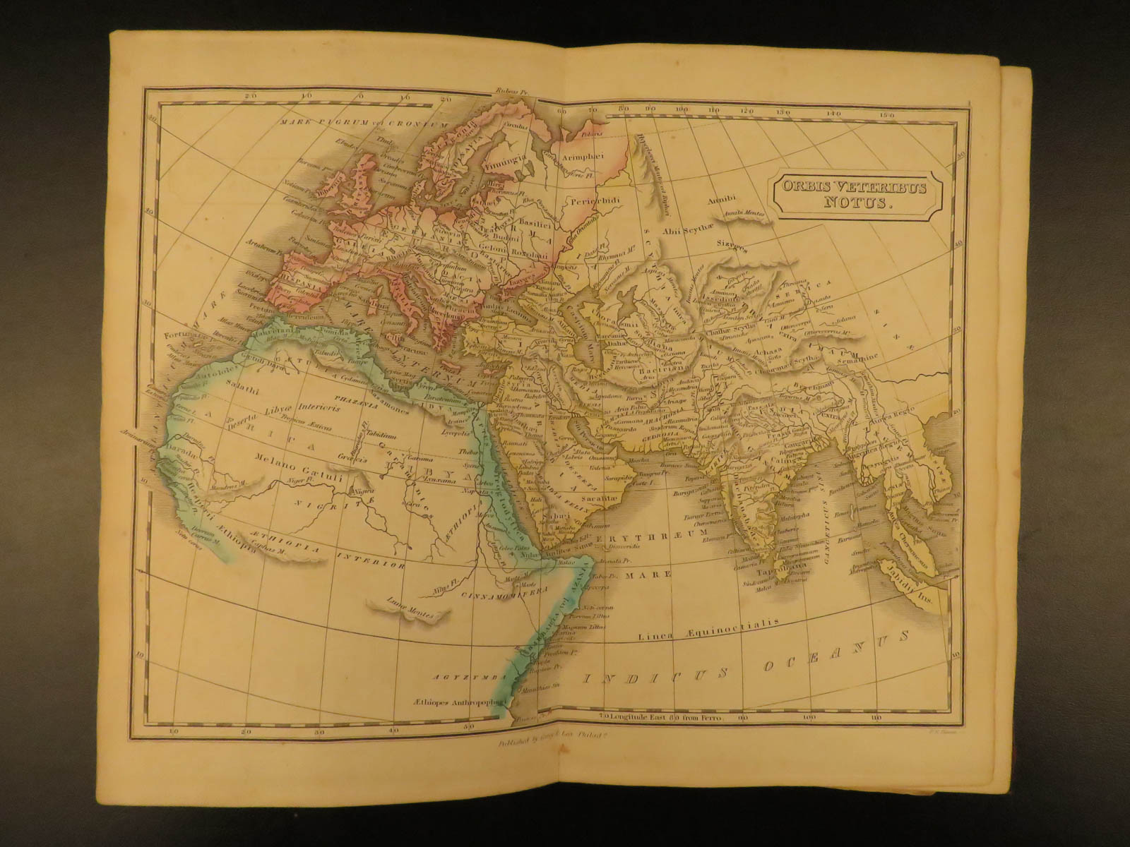 1838 ATLAS Hand-colored MAPS Ancient Geography Greece Holy Land France ...