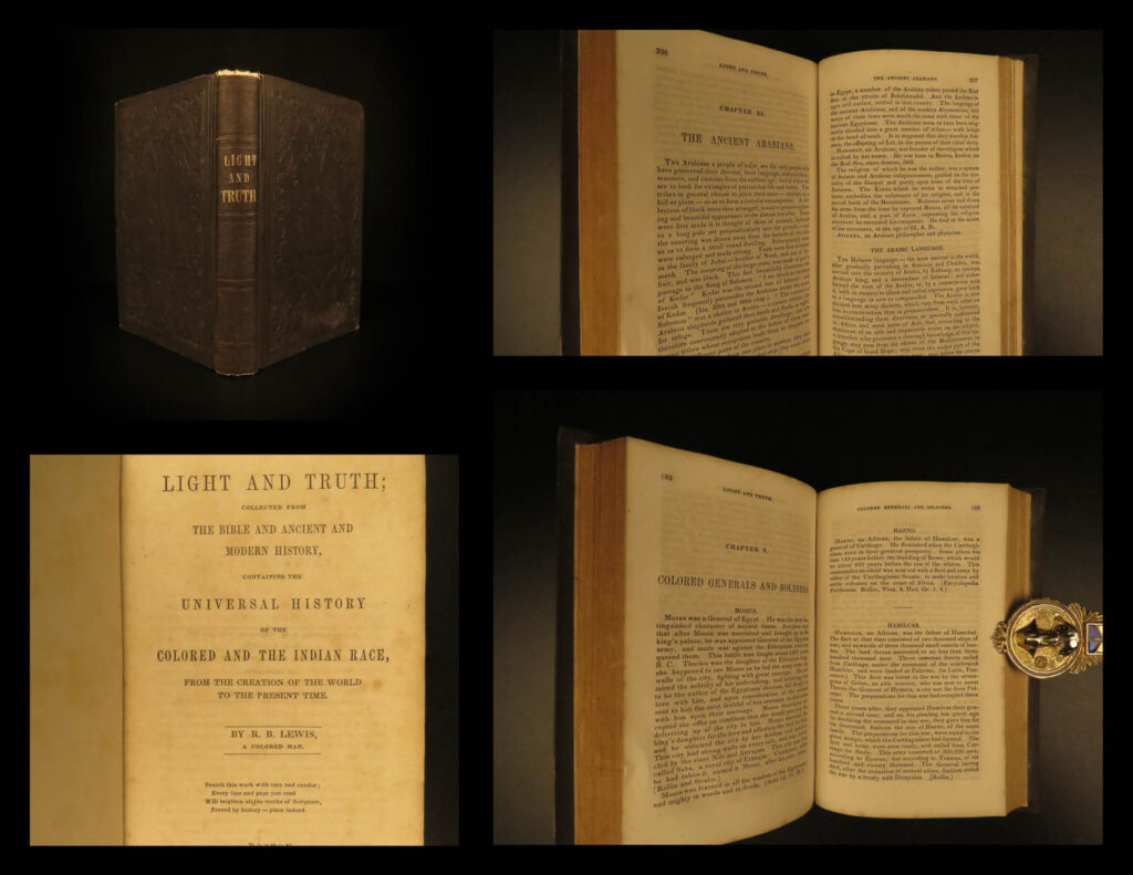 1844 1ed Light & Truth FIRST Afrocentric Black History Indian Racism ...