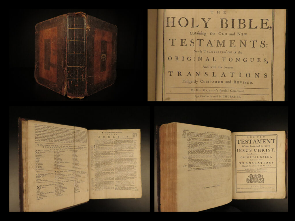 1790 Irish KJV Holy Bible DUBLIN Ireland George Grierson O/N Testament ...