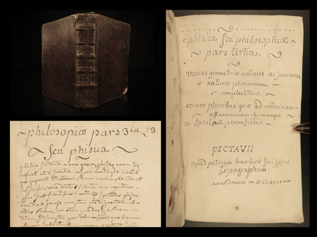 1748 PHYSICS Handwritten Manuscript Mathematics Science Astronomy ...
