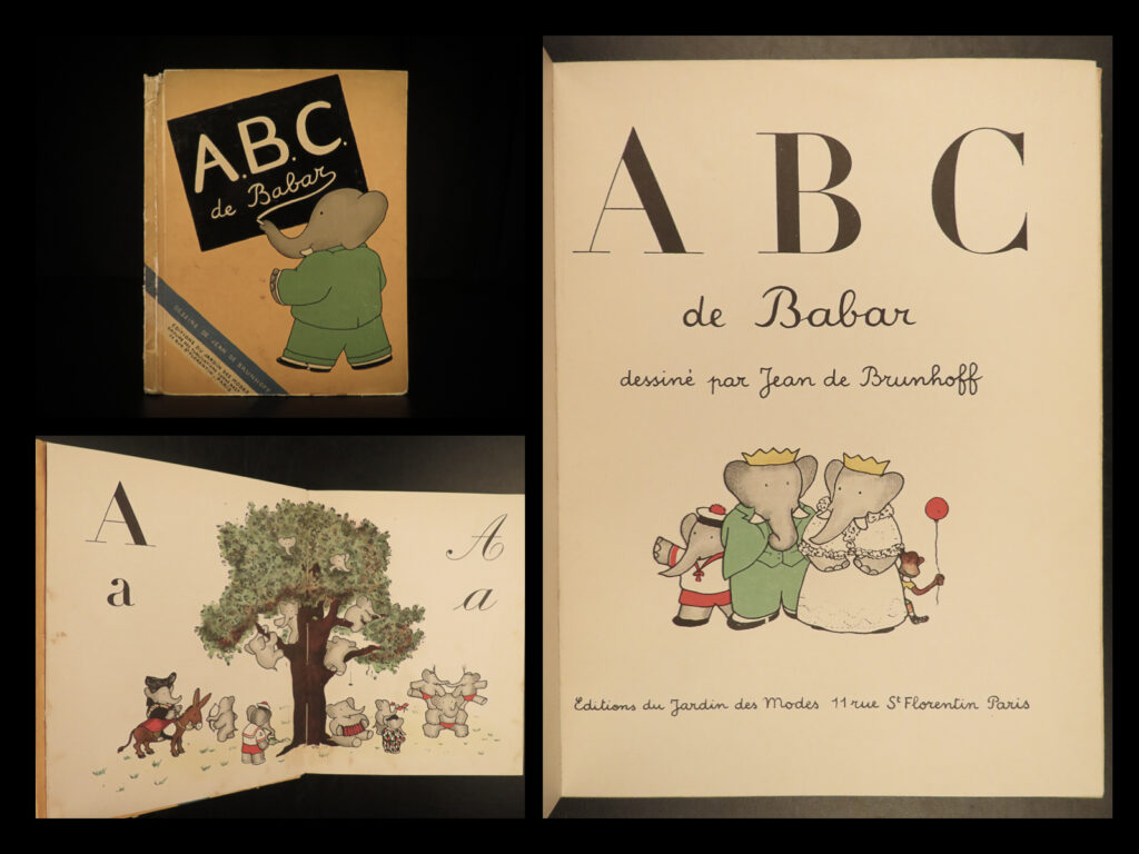 1934 1ed ABC of BABAR the Elephant Children’s Literature French ...